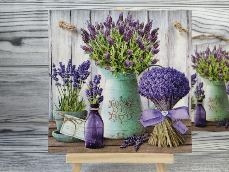 Lavender Sign Decoupage Wooden Wall Decoration Hanging Wall - Etsy