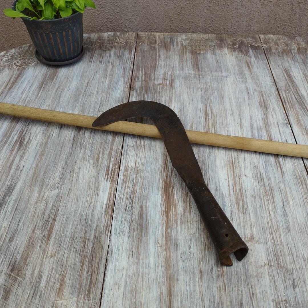Antique Vintage Billhook, Rusty Garden Pruning Tool, Hand Forged ...