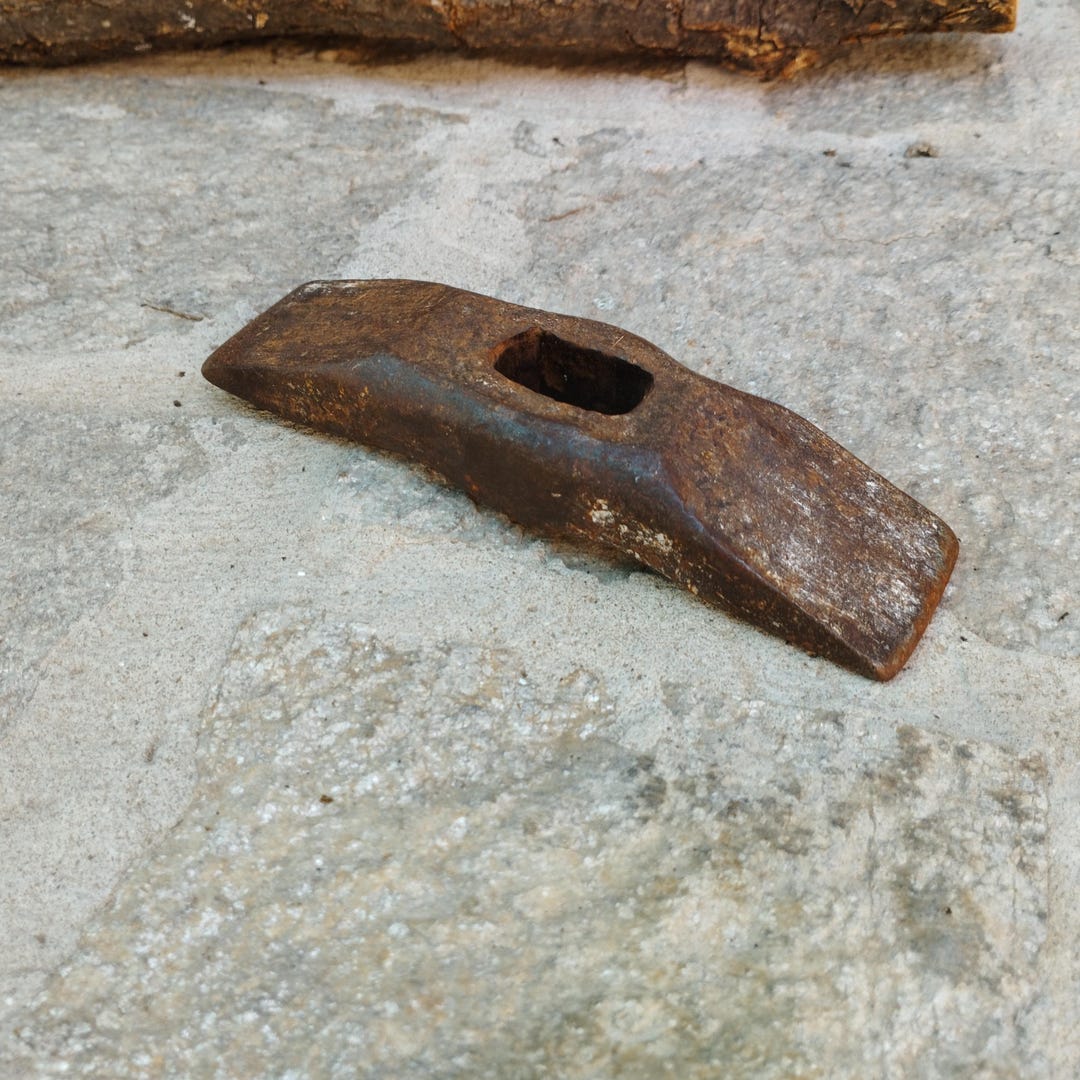 Antique Iron Hammer, Blacksmith's Tool, Primitive Small Hammer Without ...