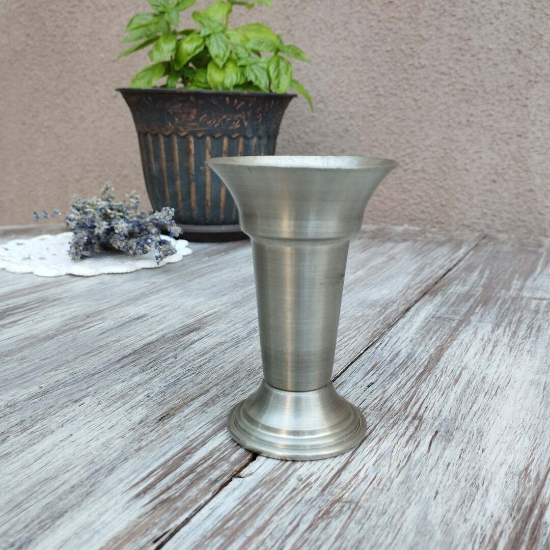Small Pewter Vase, Metal Swedish Vase, Flower Vase, Handmade ...