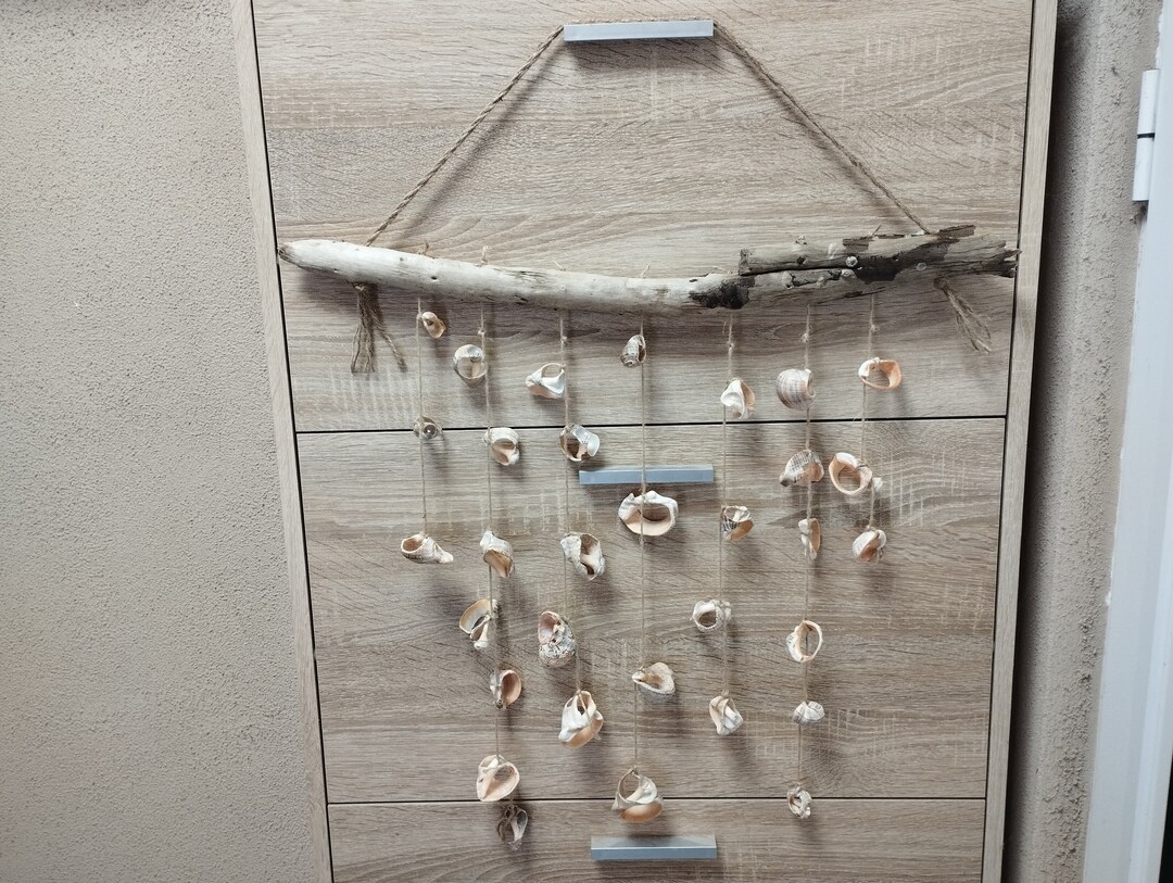 Driftwood and Seashell Wall Hanging, Sea Shell Art, Driftwood Shell ...