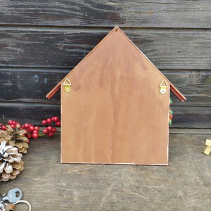 Wooden Key Holder With Inscription Welcome, Christmas Key Holder With ...