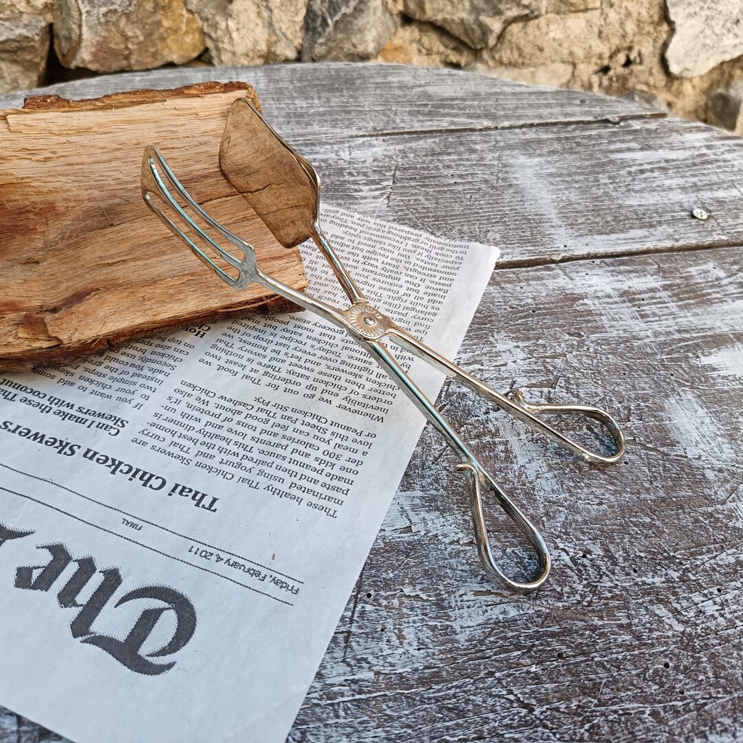Vintage Metal Pastry Tongs, Pastry Scissors, Old Pastry Tongs, Cake ...