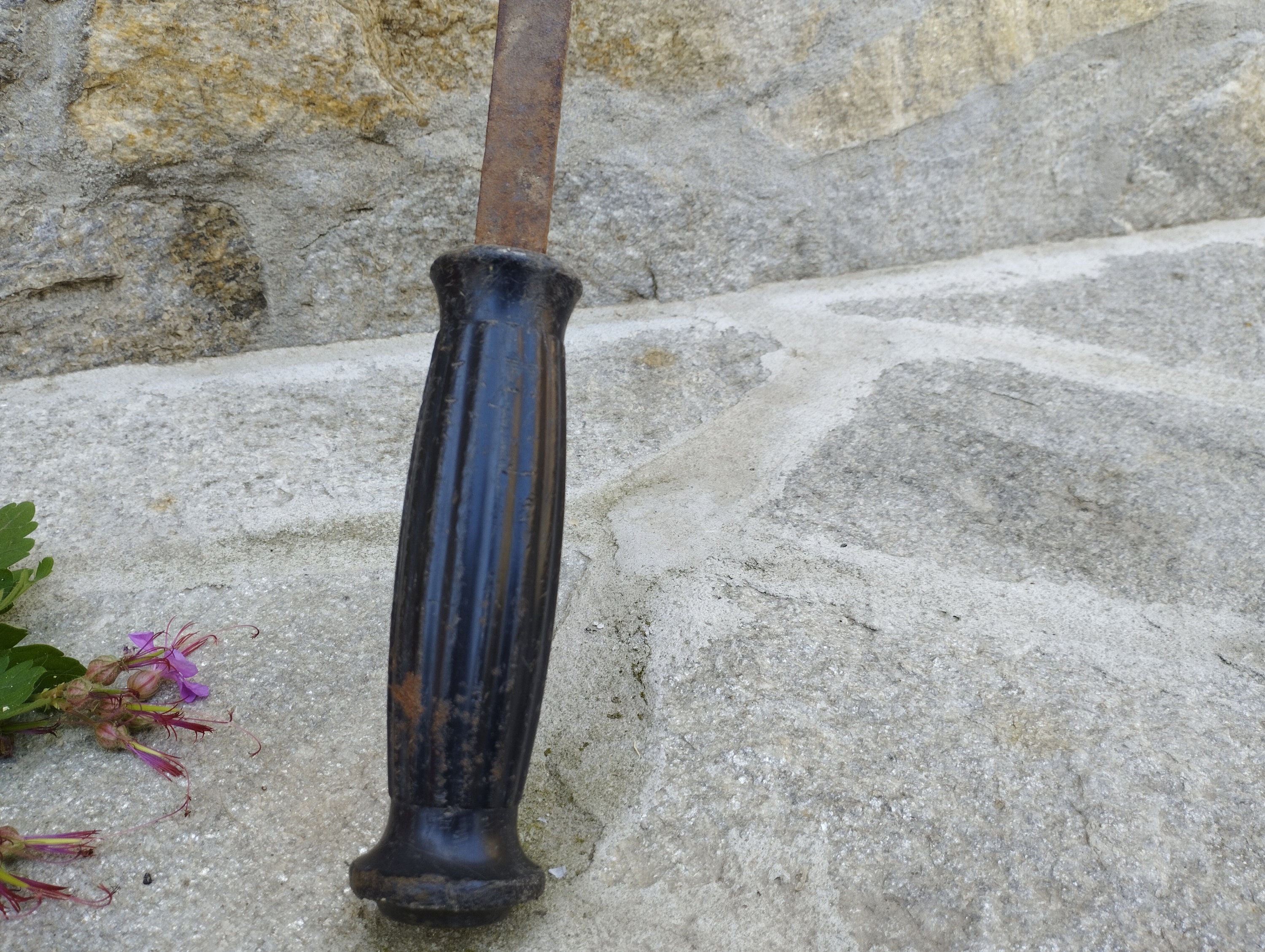 Retro Sickle With Handle, Billhook, Hand Forged Sickle, Primitive Rusty ...