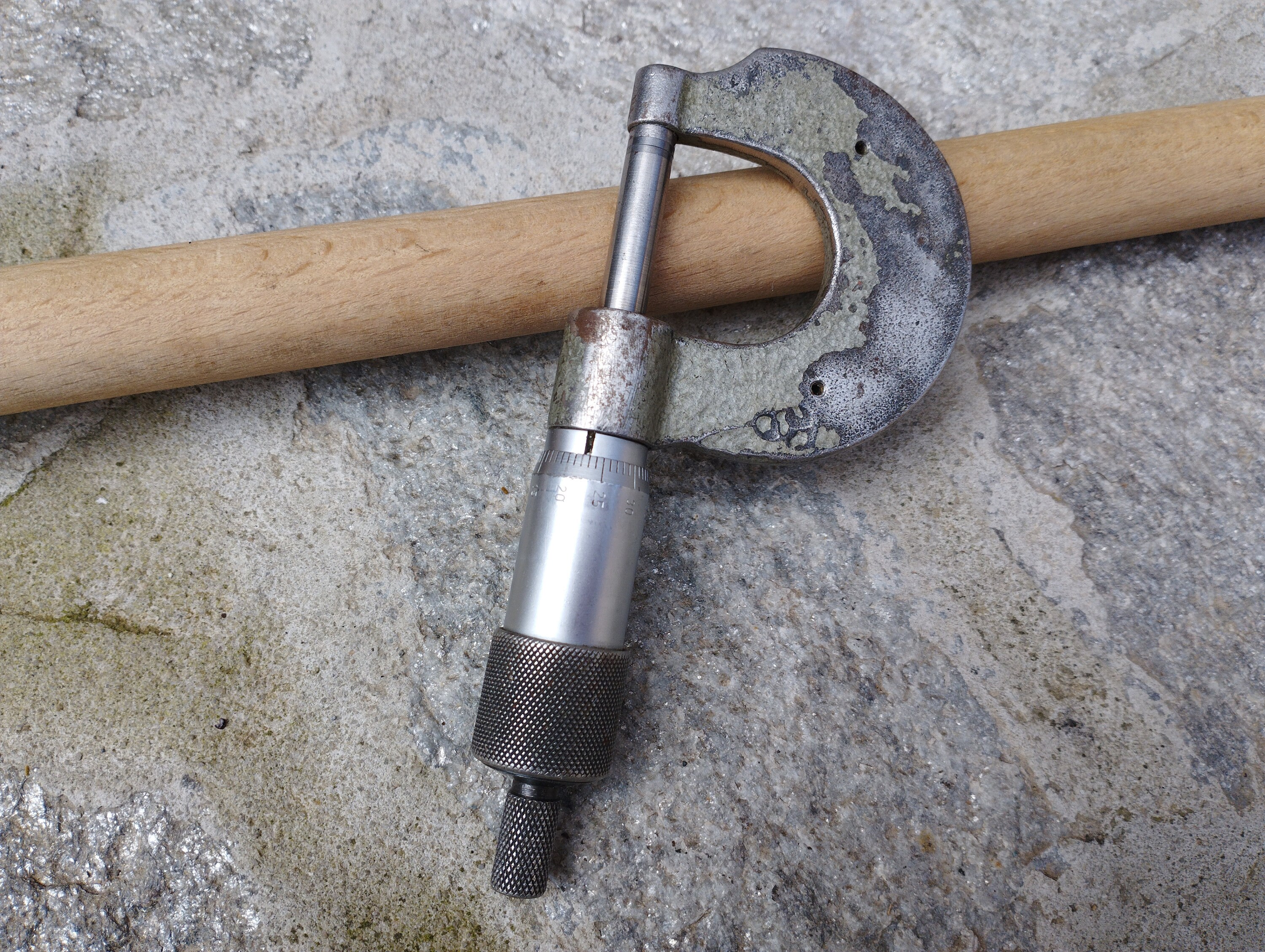 Vintage Micrometer, Measuring Tool, Micrometer Measure Device 0-25 Mm ...