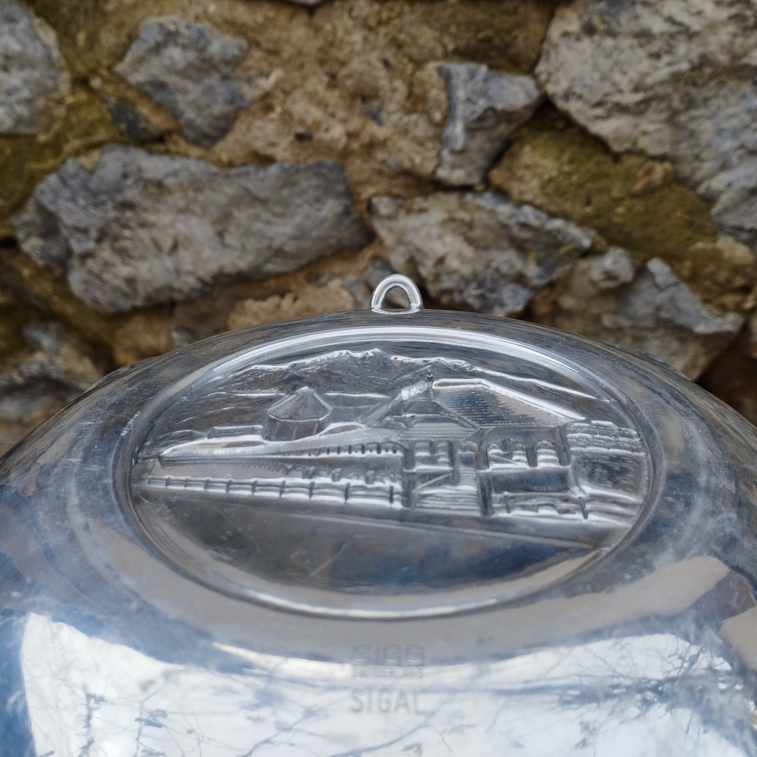 Vintage Metal Wall Hanging Plate, Swiss Aluminum Plate, Luzern ...