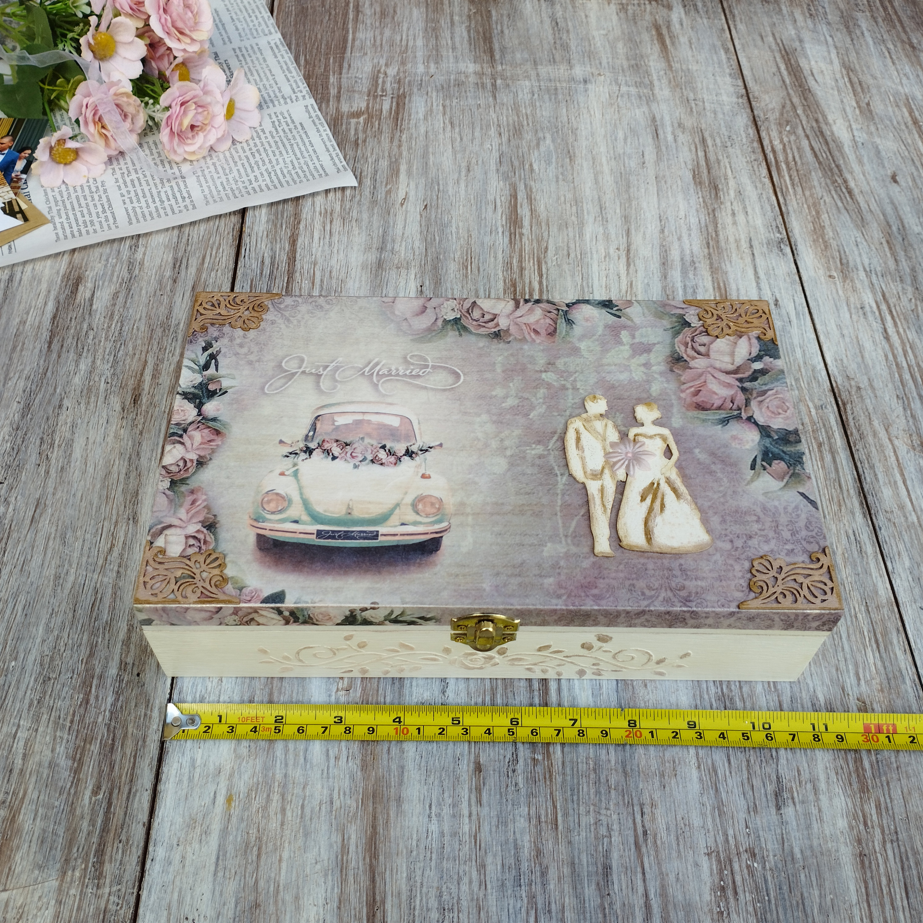 Wedding Box, Wedding Gift, Souvenir Box, Decoupage, Box for Jewelry and ...
