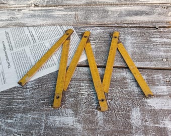Vintage Wooden Folding Ruler – Antique Carpenter’s Measuring Tool - Etsy