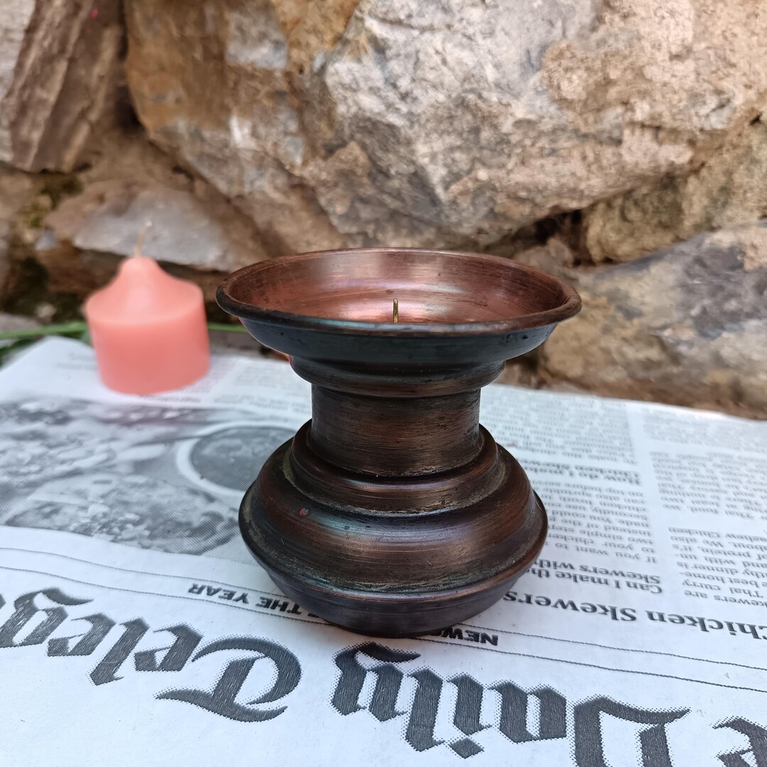 Vintage Copper Candle Holder, Antique Candleholder, Candlestick for ...