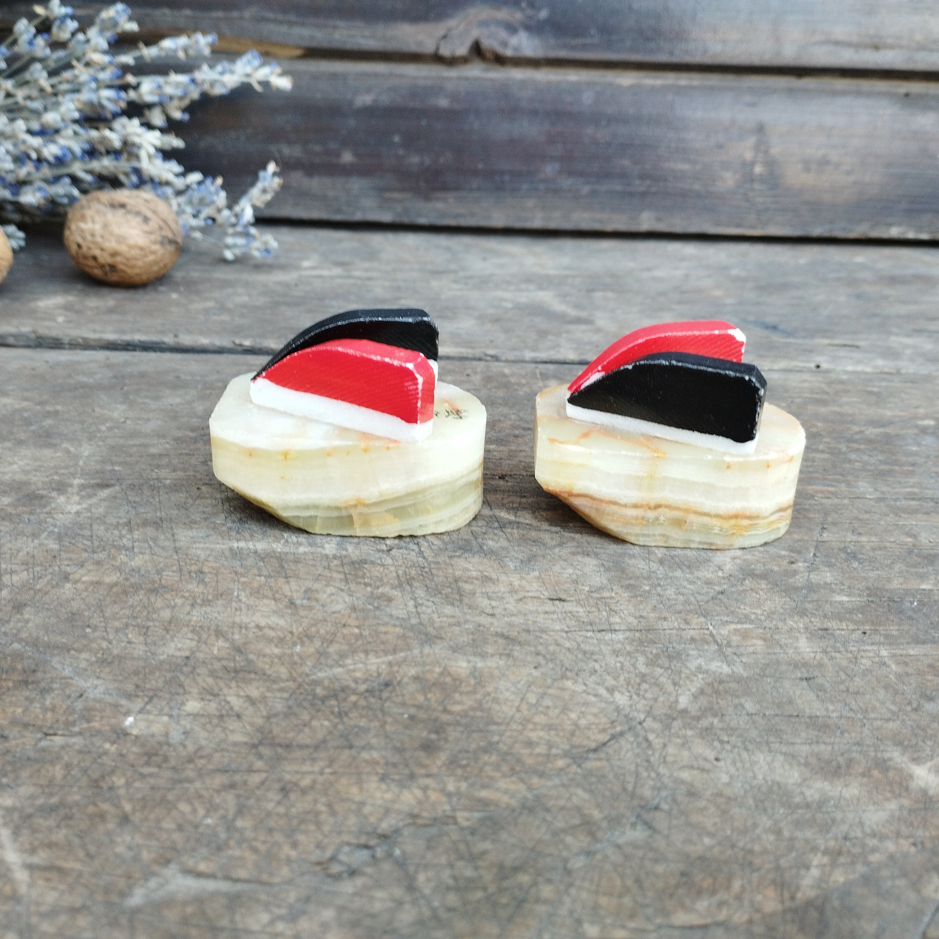 Vintage Marble Japanese Shoe Figures: Onyx Home Decor (set) - Etsy
