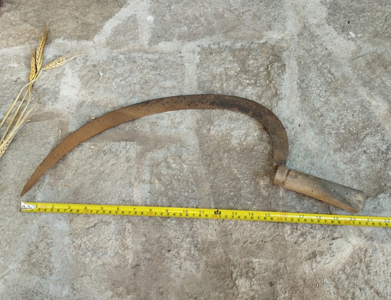 Antique Rusty Sickle: Primitive Farm Tool, Rustic Home Decor - Etsy