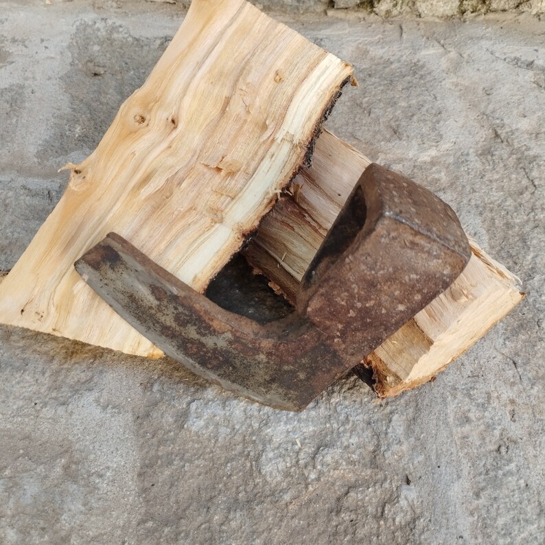 Antique Metal Rusted Ax Head, Primitive Ax Head, Old Farm Axe, Hand ...