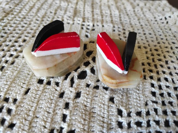 Vintage Marble Japanese Shoe Figures Japanese Traditional - Etsy