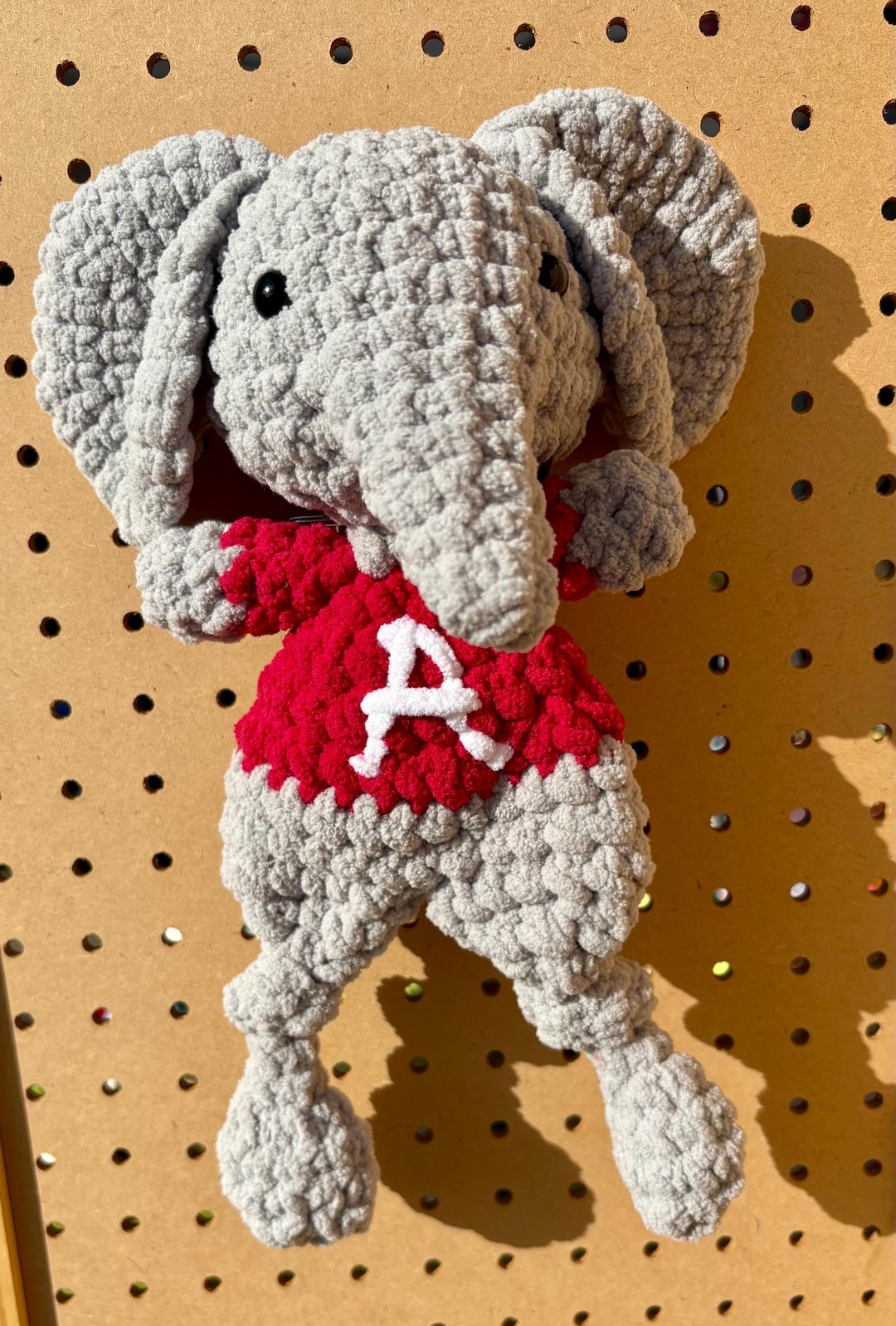 Mini Alabama Elephant Stuffed Animal Crochet Al Elephant Lovey Baby ...