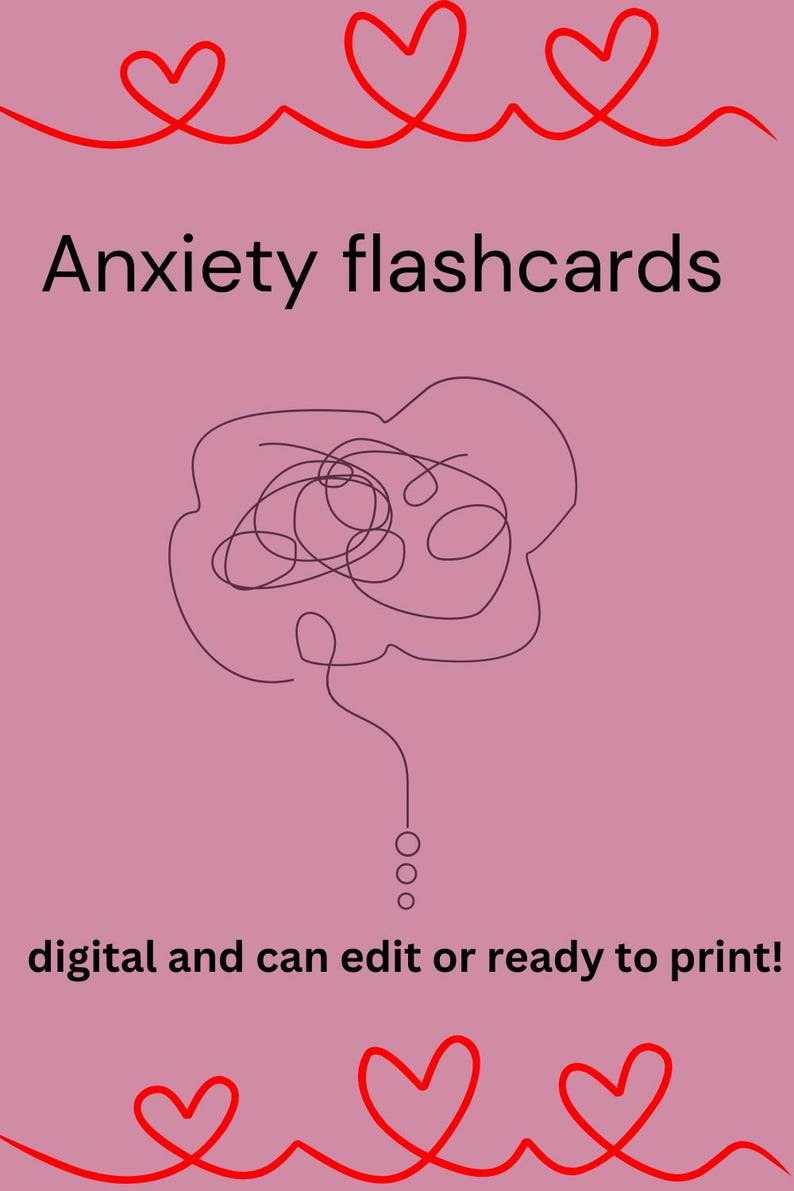 Digital Anxiety Flashcards Printable Coping Strategies Mental Health ...