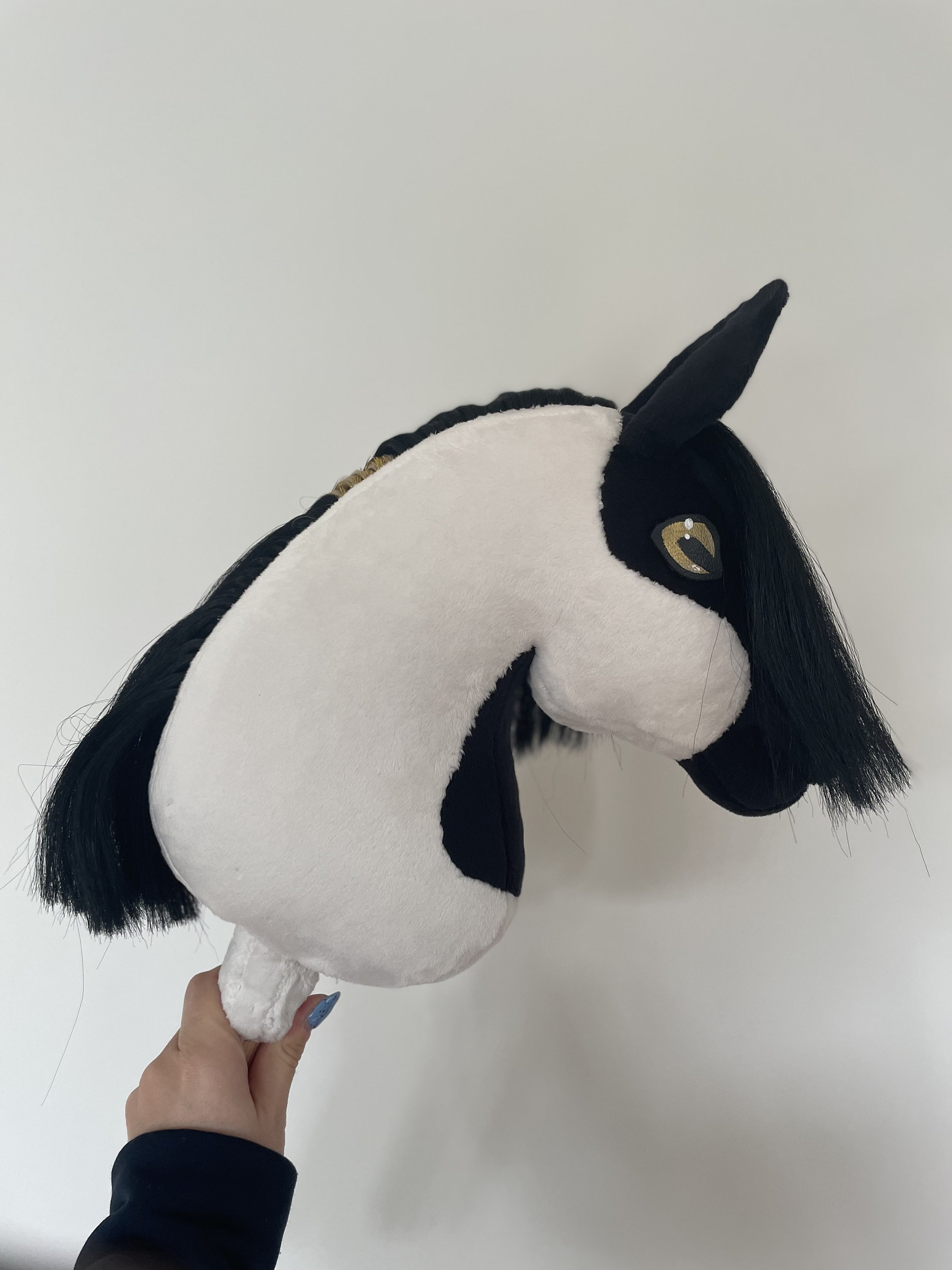 A4 Hobby Horse Inspired by Star Stable, Snowdancer, White Hobby Horse ...