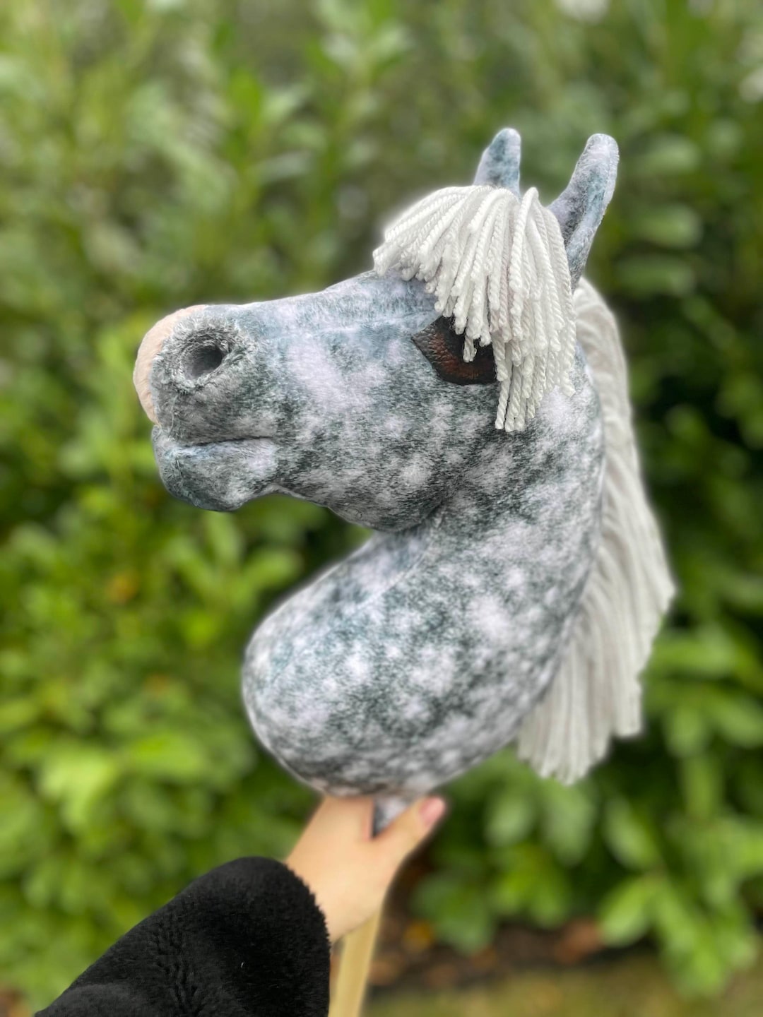 A4 Dapple Grey Hobby Horse, Gray Horse on a Stick, Light Hobby Horse - Etsy
