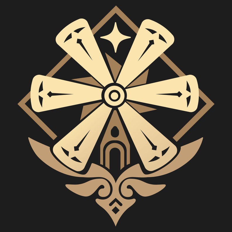 Mondstadt Icon Genshin Impact ( SVG, ESP and PNG ) - Etsy Canada