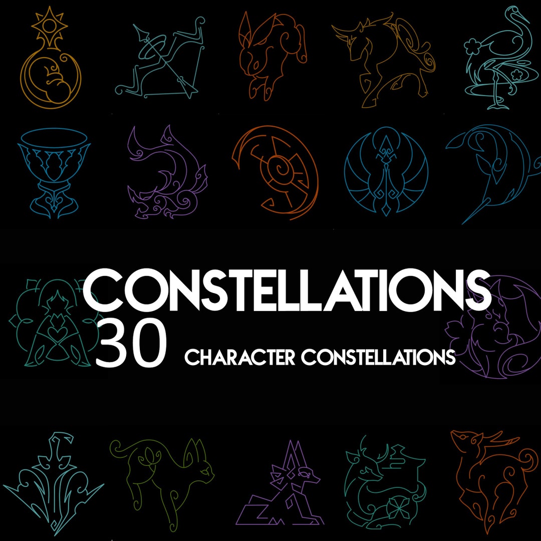 Genshin Impact Character Constellations SVG, EPS and PNG - Etsy