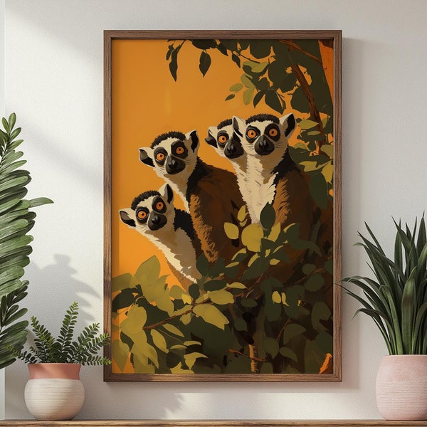 Lemur Print - Etsy