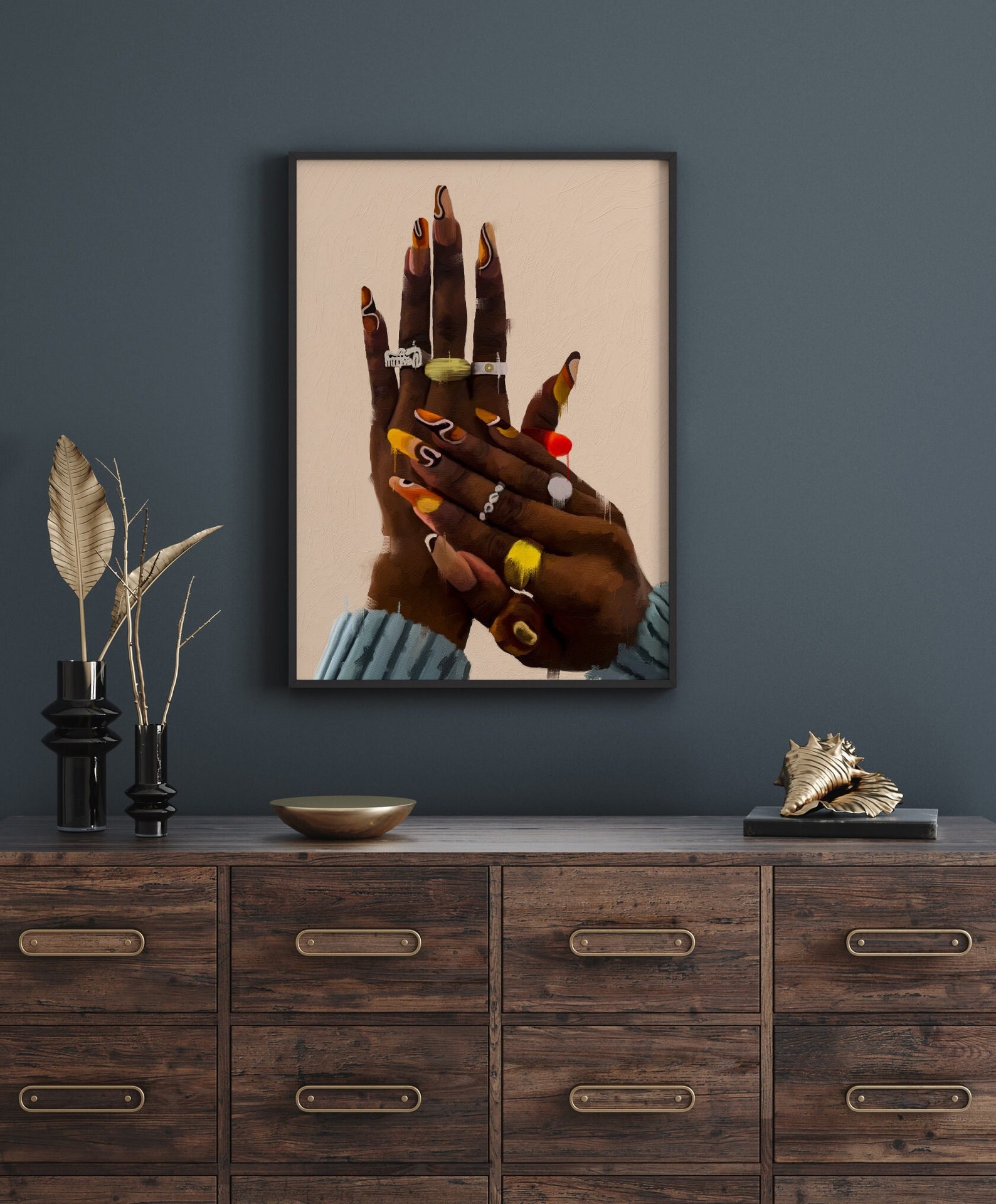 Black Hands Art | Black Art | Print Poster | Print Poster | Wall Art ...