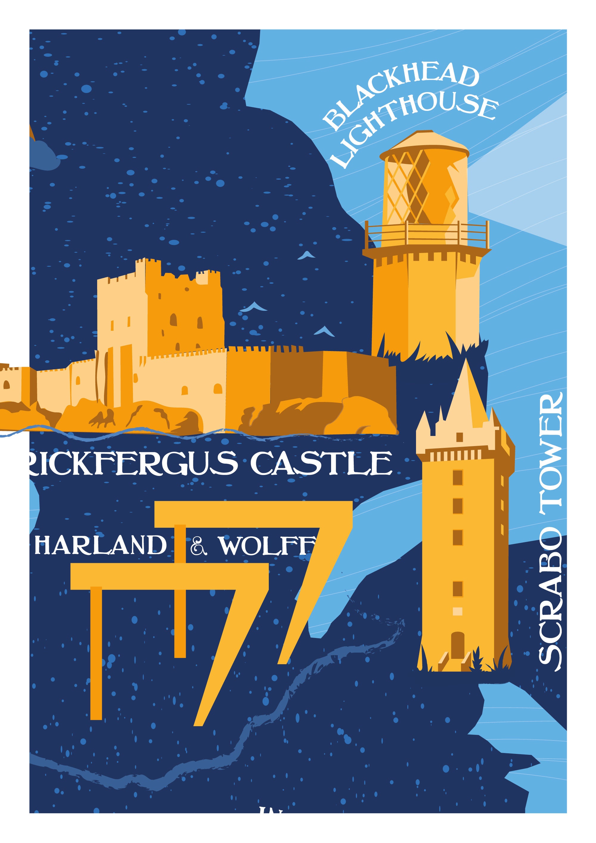 Northern Ireland Illustrated Map - Etsy