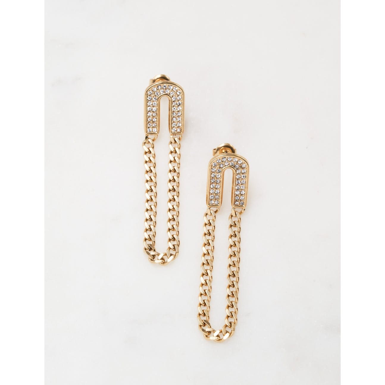 Silver and Gold Chain Link Earrings - Etsy