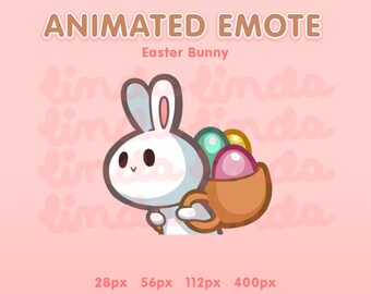 Twitch Chibi Emote Animated Baby Bunny Easter Emotes - Etsy