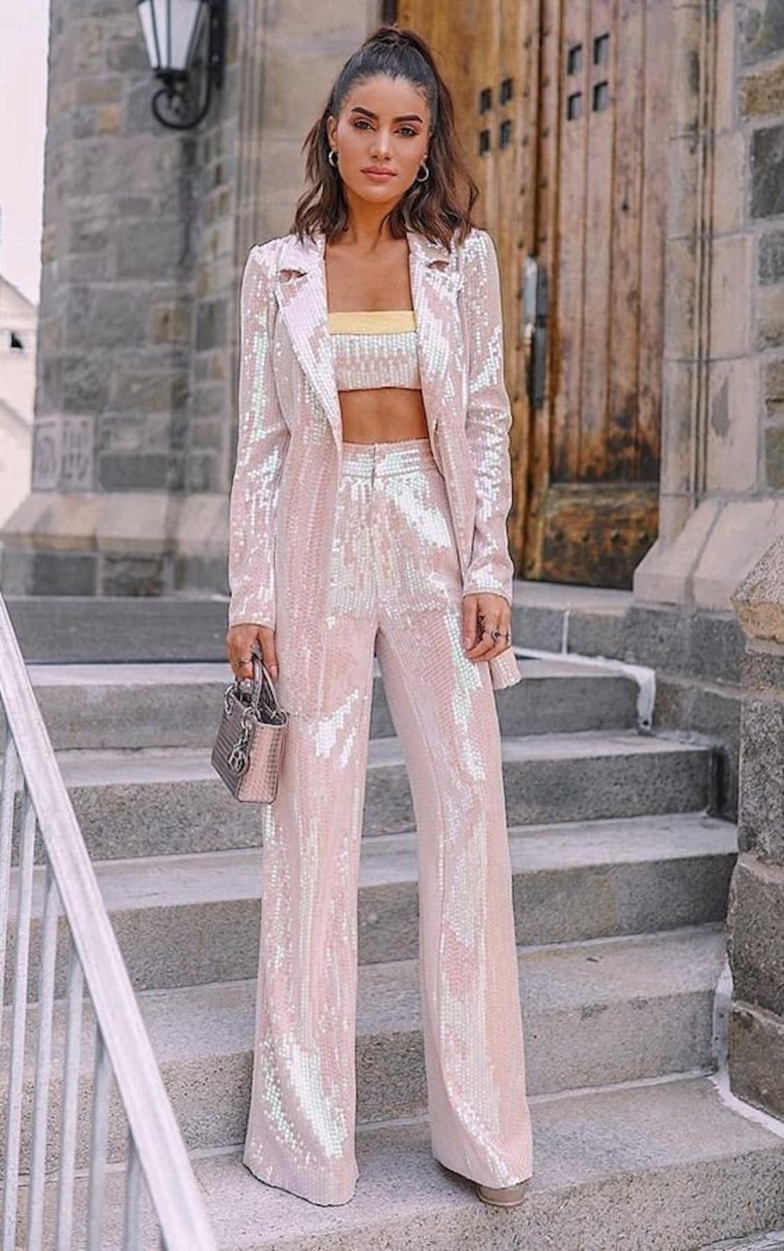 Women Designer Tuxedo Two Piece Suit /women Two Piece Suit/top/women's ...