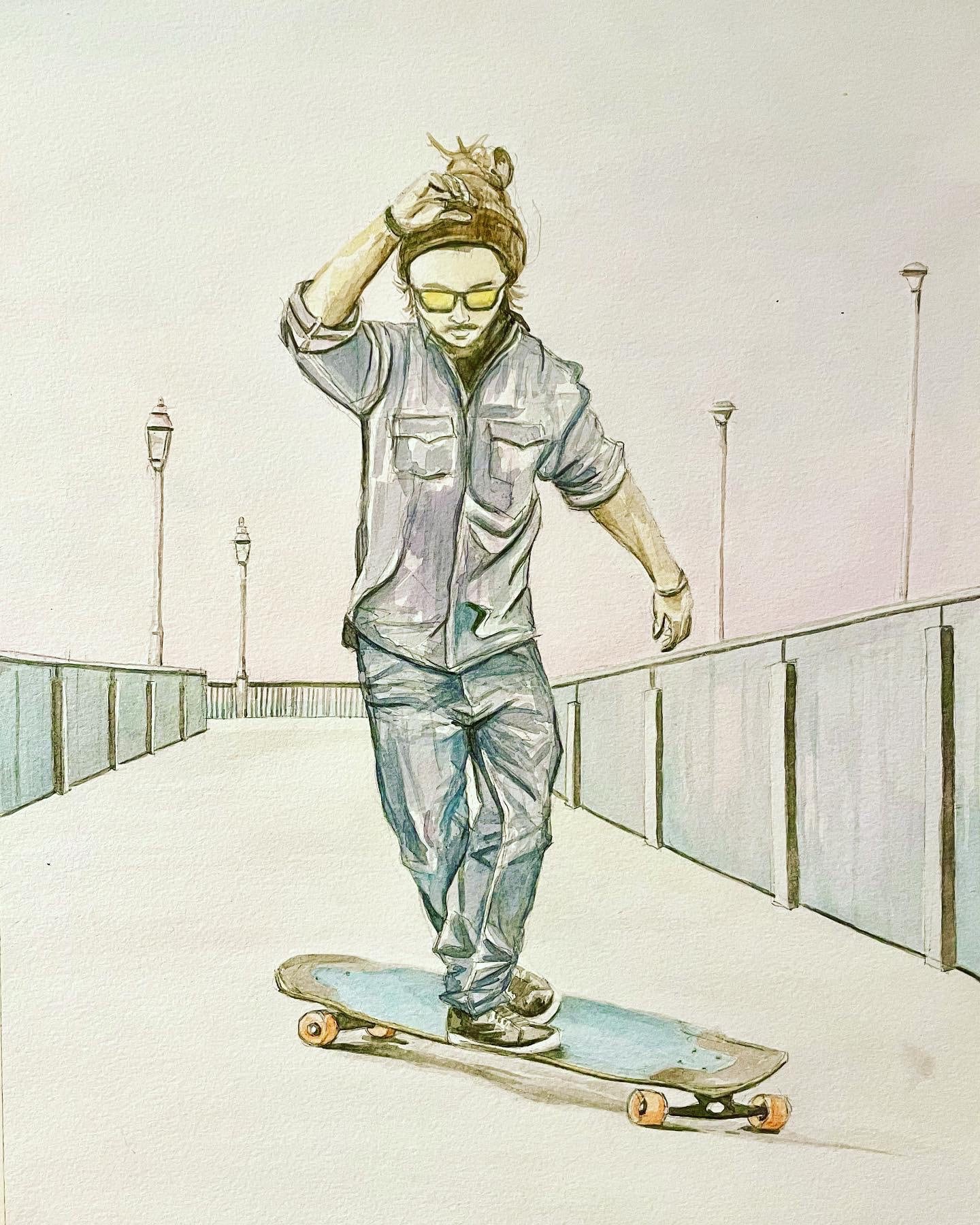 Longboard Drawing
