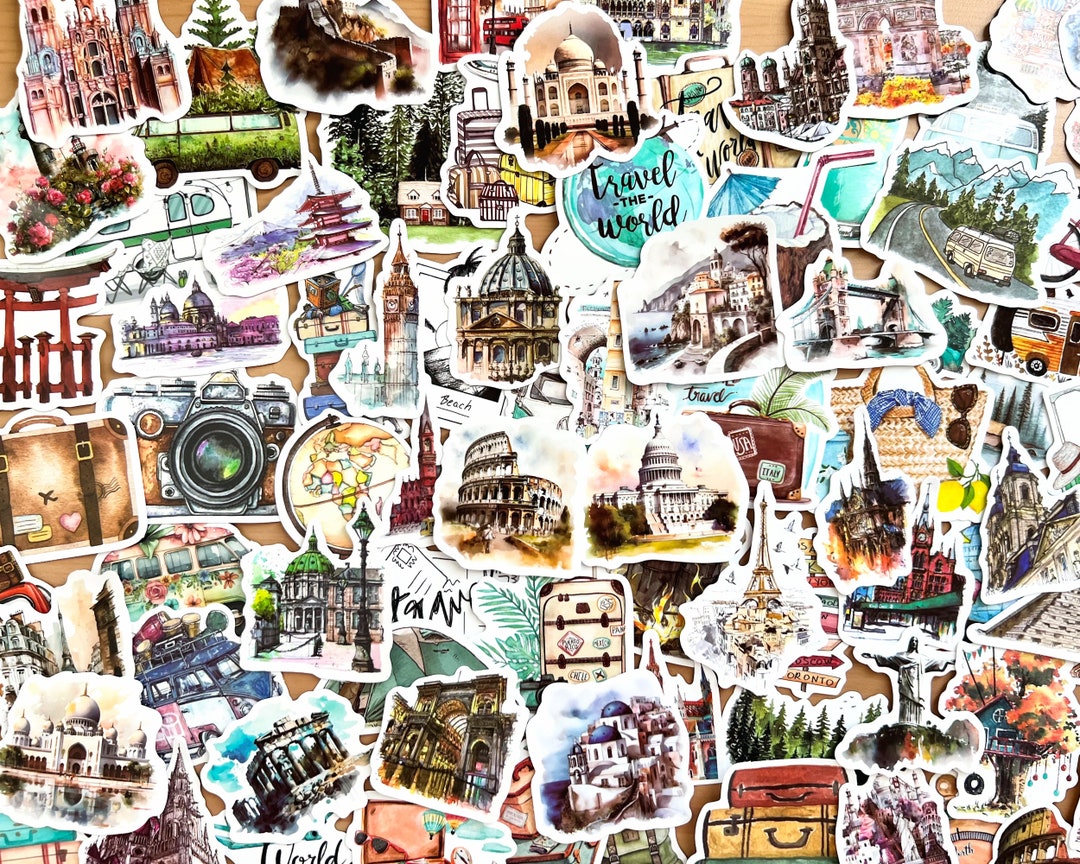 Travel Stickers new Bundle Glossy, Waterproof, Vinyl Camping Stickers ...