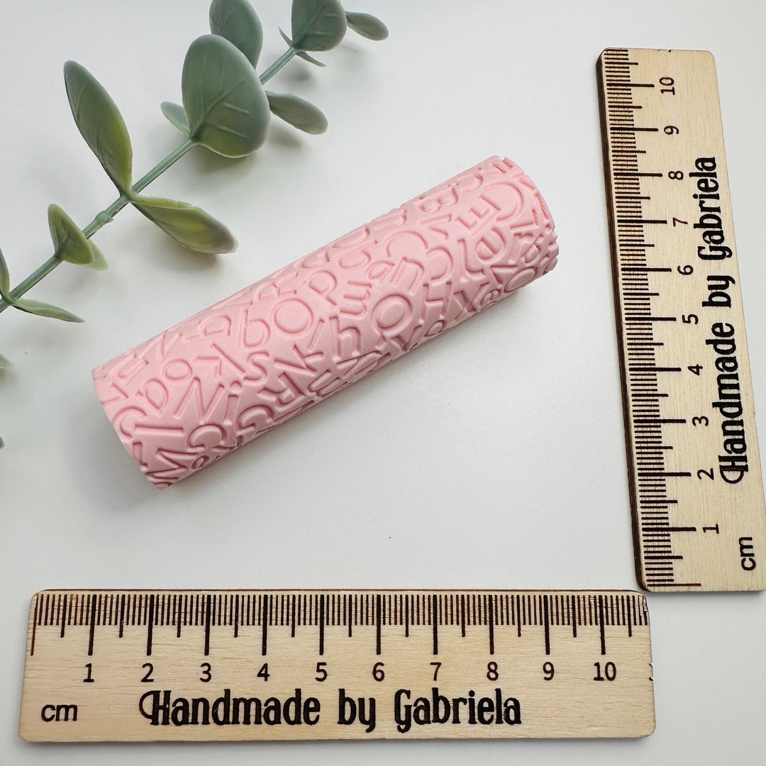 Alphabet/ Letters Polymer Clay Texture Roller, Polymer Clay Pattern ...