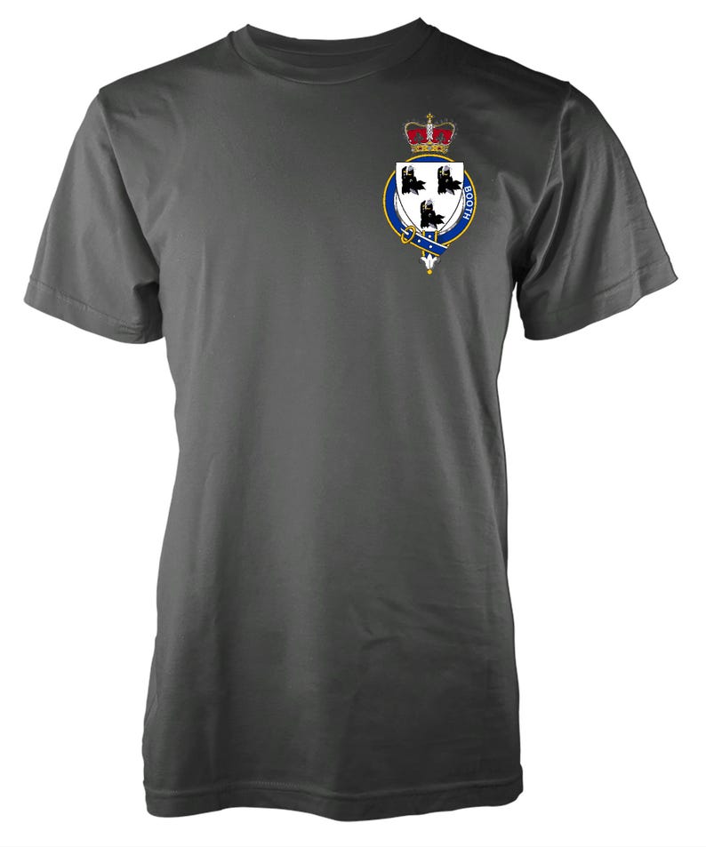 Free Personalisation Booth Family Crest Cotton T-shirt Adult Kids ...