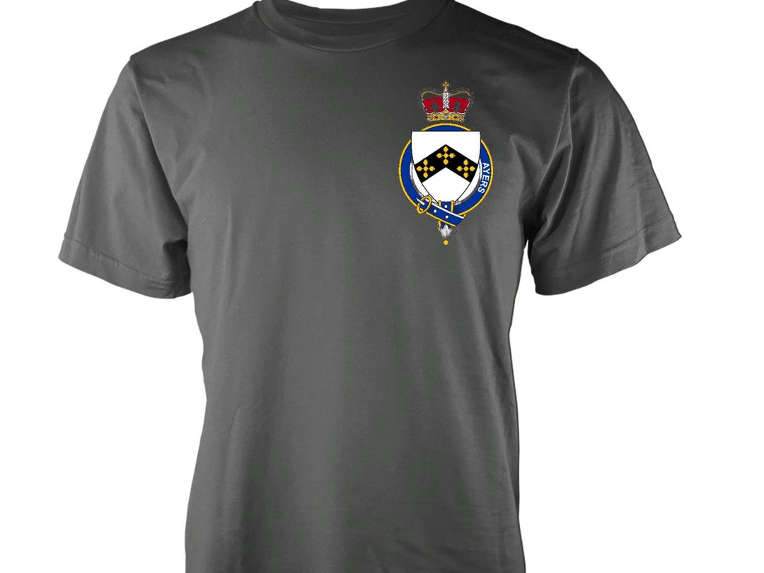 Free Personalisation Ayres Family Crest Cotton T-shirt Adult Kids ...