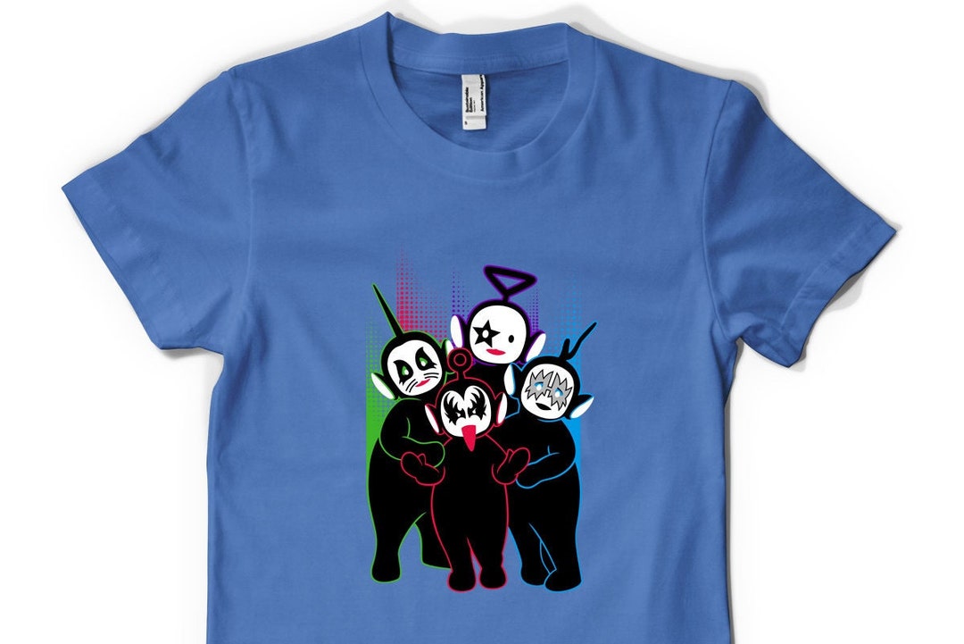 Free Personalisation Teletubbies Kiss Band Mashup Cotton T-shirt Adult ...