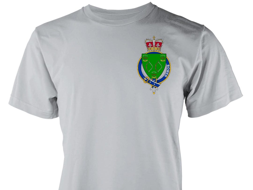 Free Personalisation Bower Family Crest Cotton T-shirt Adult Kids ...