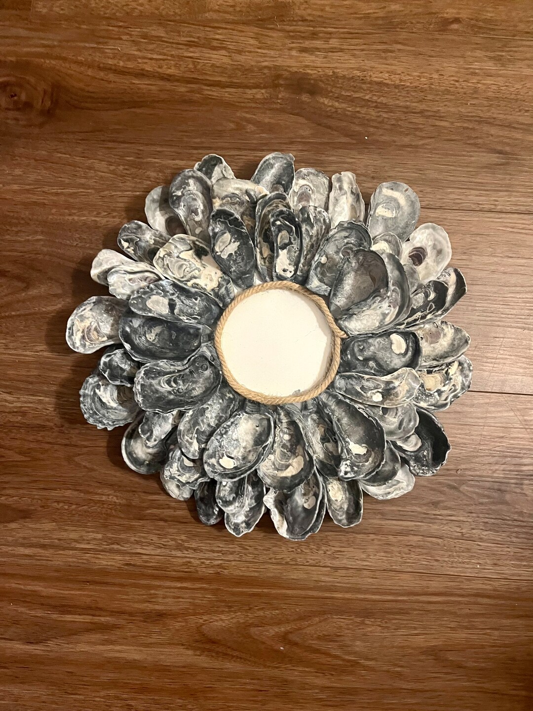 Black Oyster Shell Candleholder, Table Centerpiece, Beach Decor - Etsy