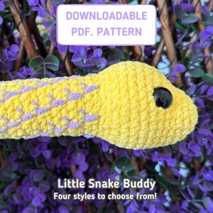 Little Snake Buddy Crochet Pattern (downloadable PDF) - Etsy