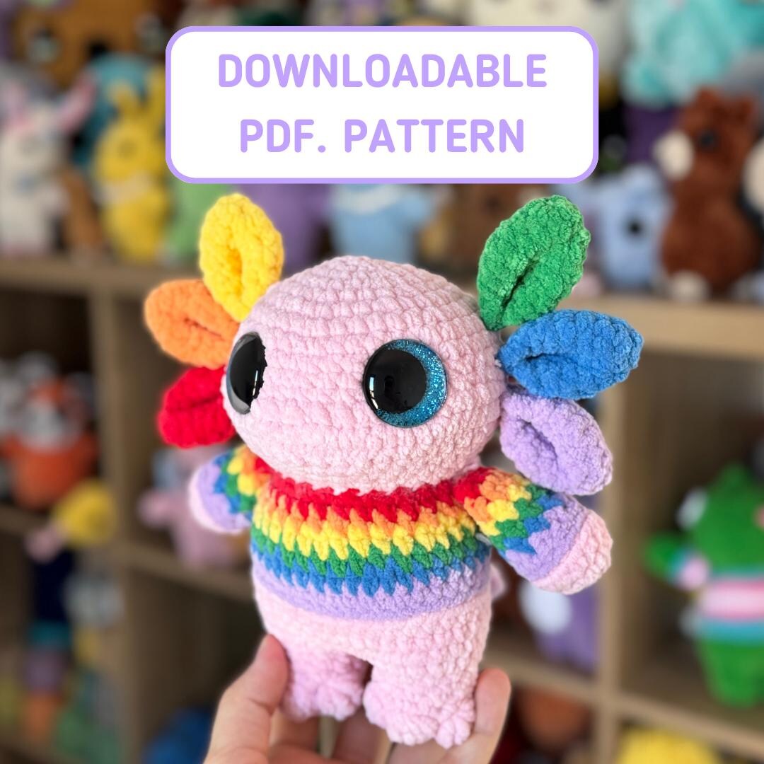 Little Axolotl Buddy - PRIDE Axoltol Crochet Pattern (downloadable PDF ...