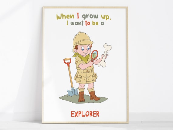 Explorer Inspiration Poster for Kids Printable Wall Art on - Etsy