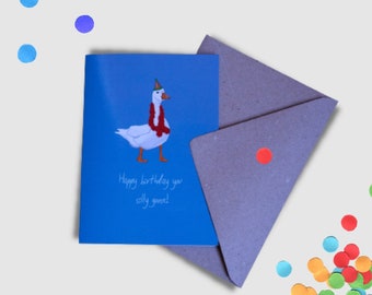 Silly Goose Birthday Card - Etsy