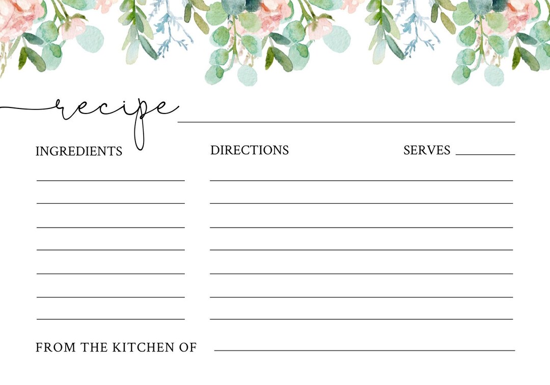 Recipe Cards - Etsy