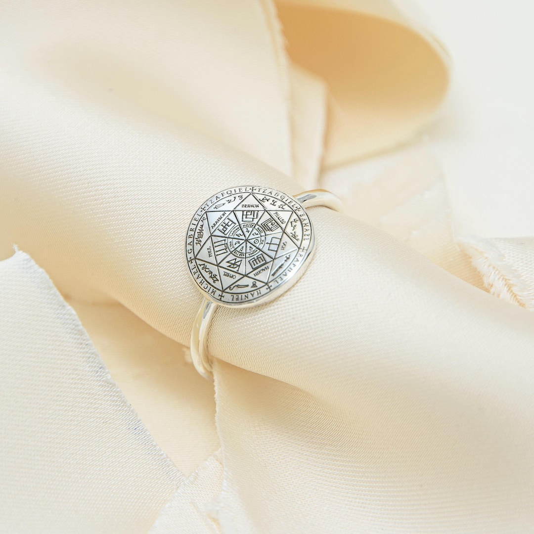 Seven Archangels Seal Signet Ring: Engraved 925 Sterling Silver ...