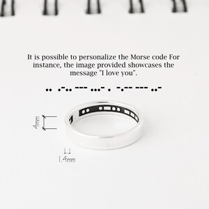 Morse Code Couple Rings, Personalized 925 Sterling Silver Bands With ...