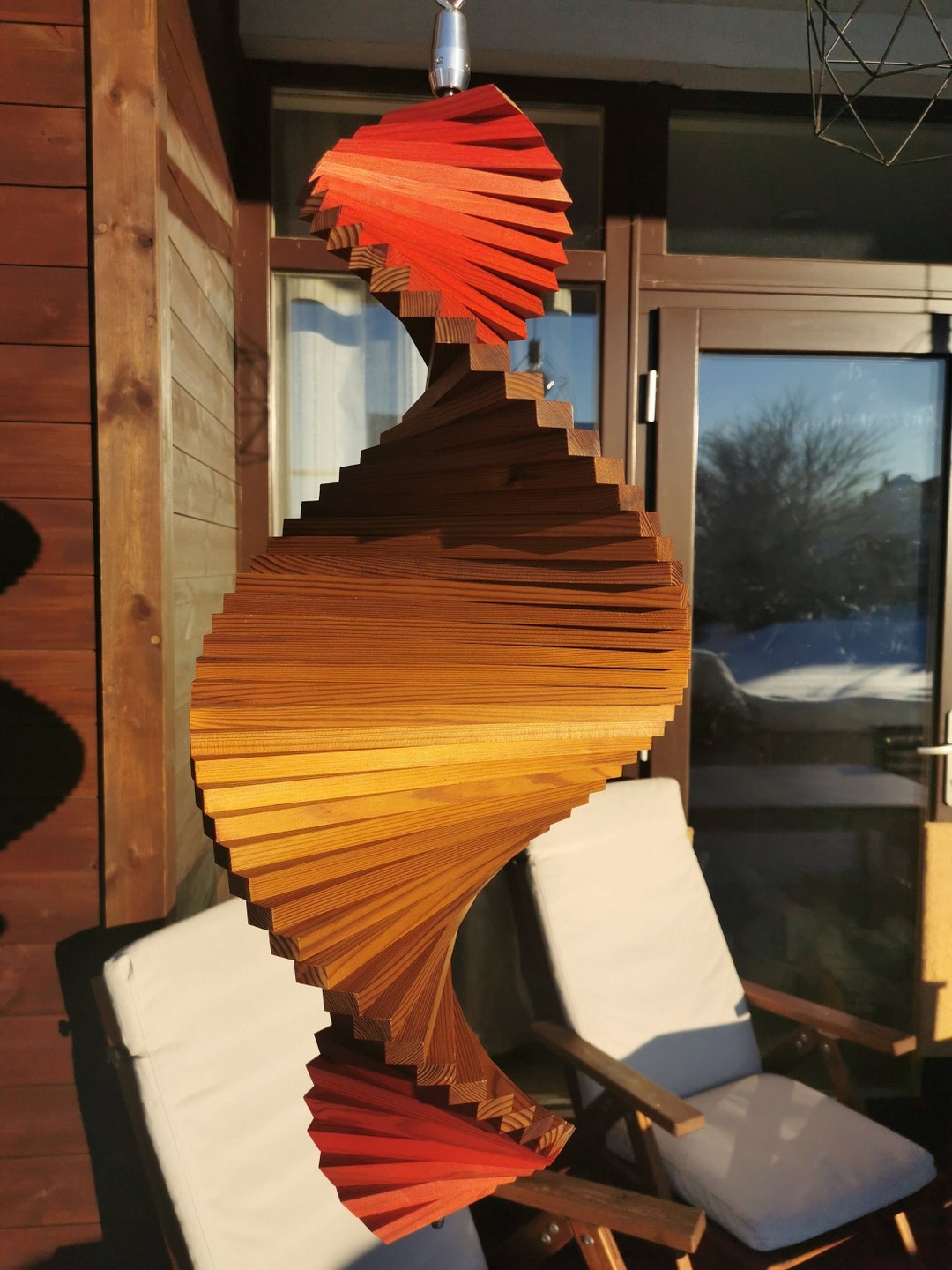 Wind Spinner, Outstanding Hanging Wood Decor for Garden, Outside ...