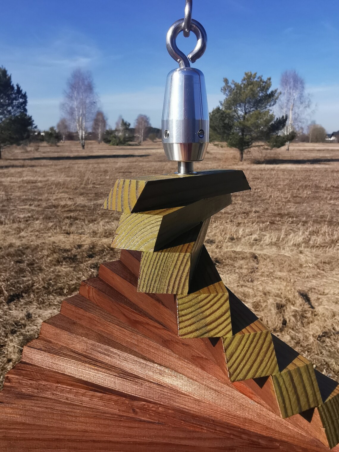 Wind Spinner Wooden Garden Decor Outside Windmill House Decoration ...