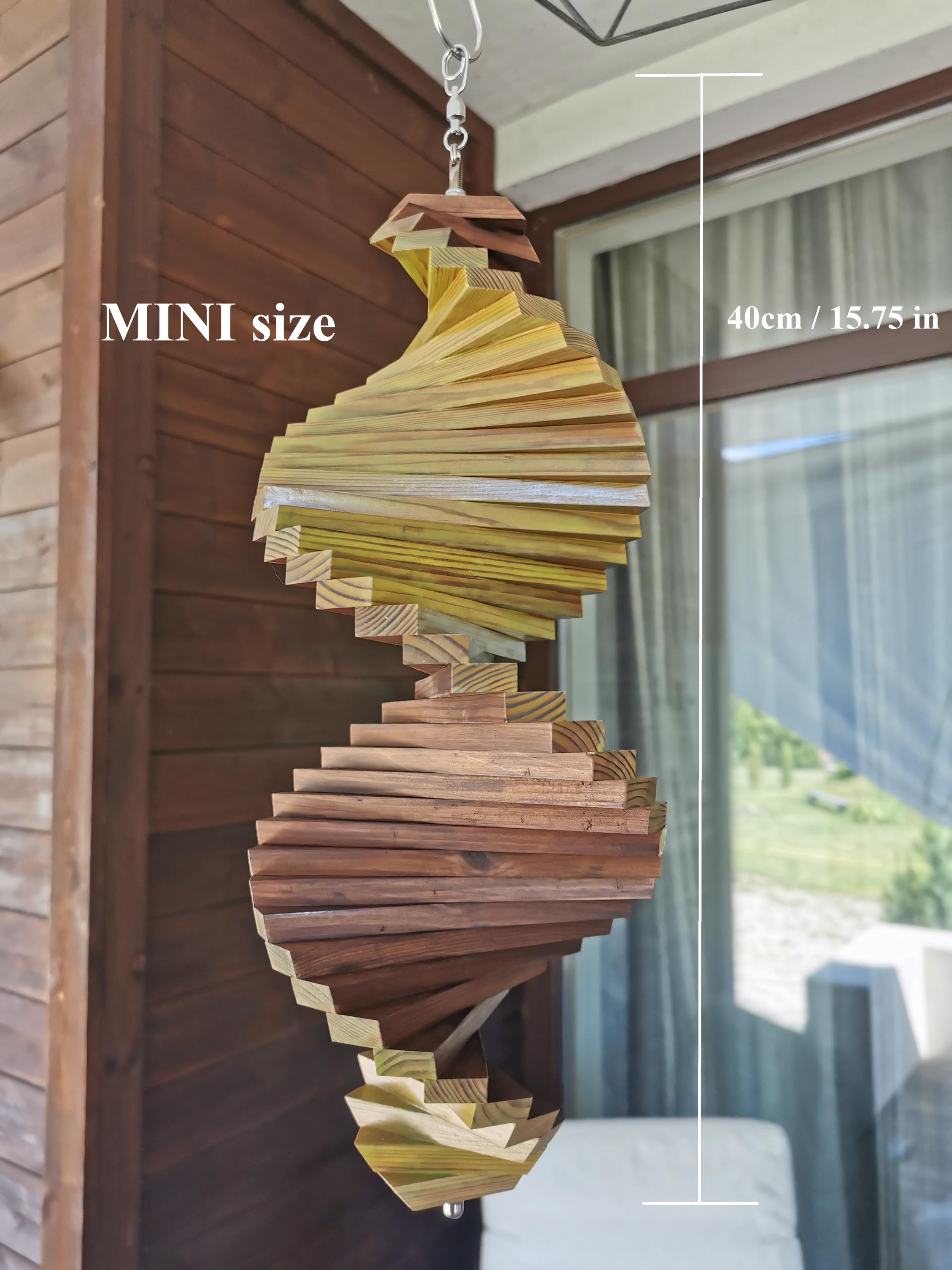 Wind Spinner Wooden Garden Decor Outside Windmill House Decoration ...