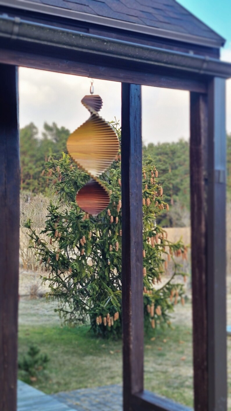 Wind Spinner Wooden Garden Decor Outside Windmill House Decoration ...