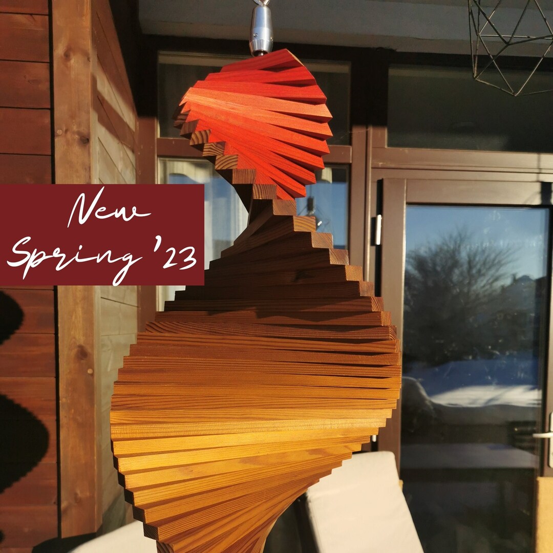 Wind Spinner, Outstanding Hanging Wood Decor for Garden, Outside ...