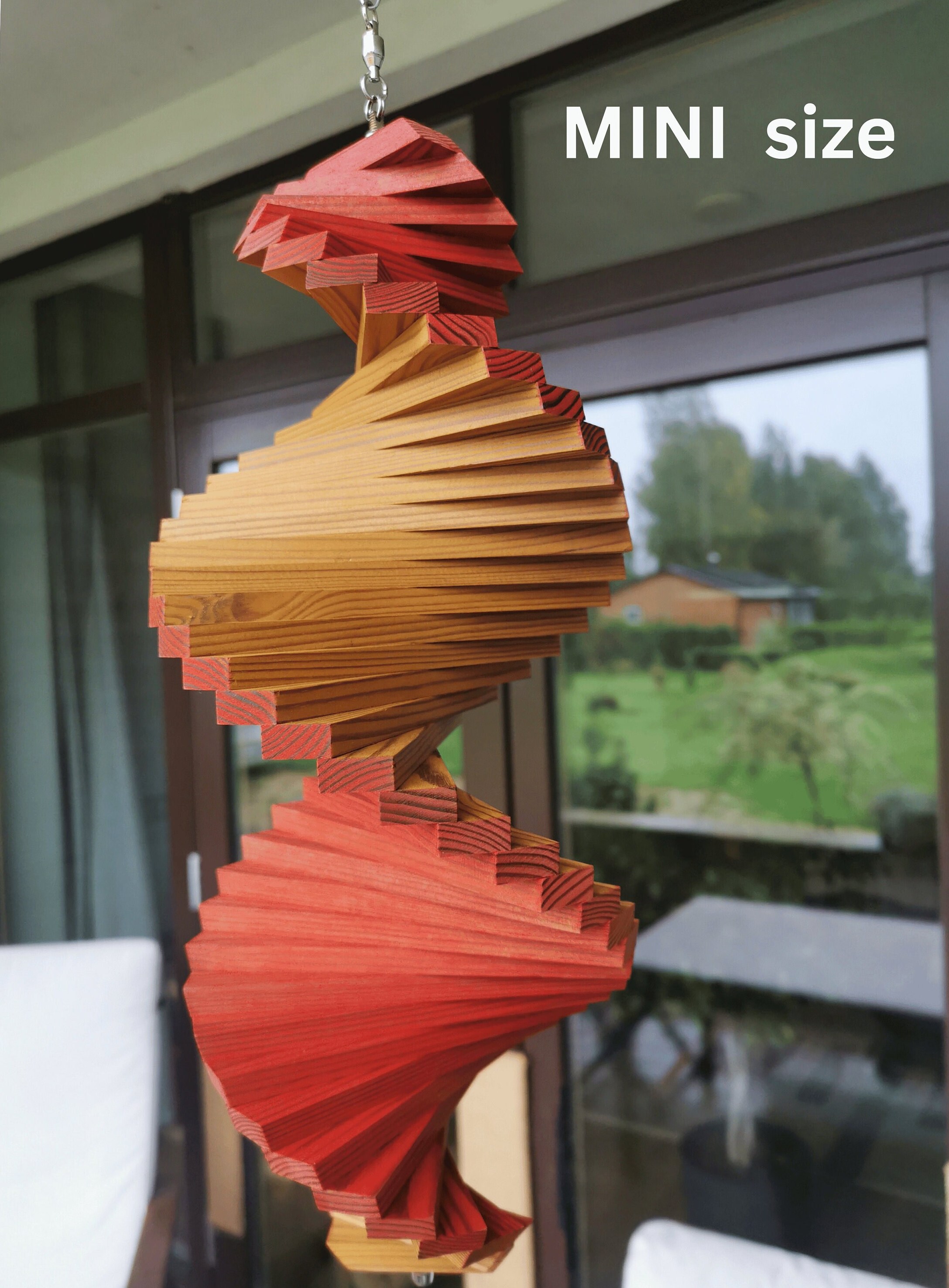 Wind Spinner, Outstanding Hanging Wood Decor for Garden, Outside ...